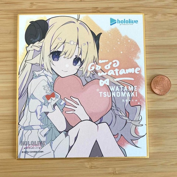 Accessories | Rare Hololive Shikishi Art Board Watame Tsunomaki | Poshmark